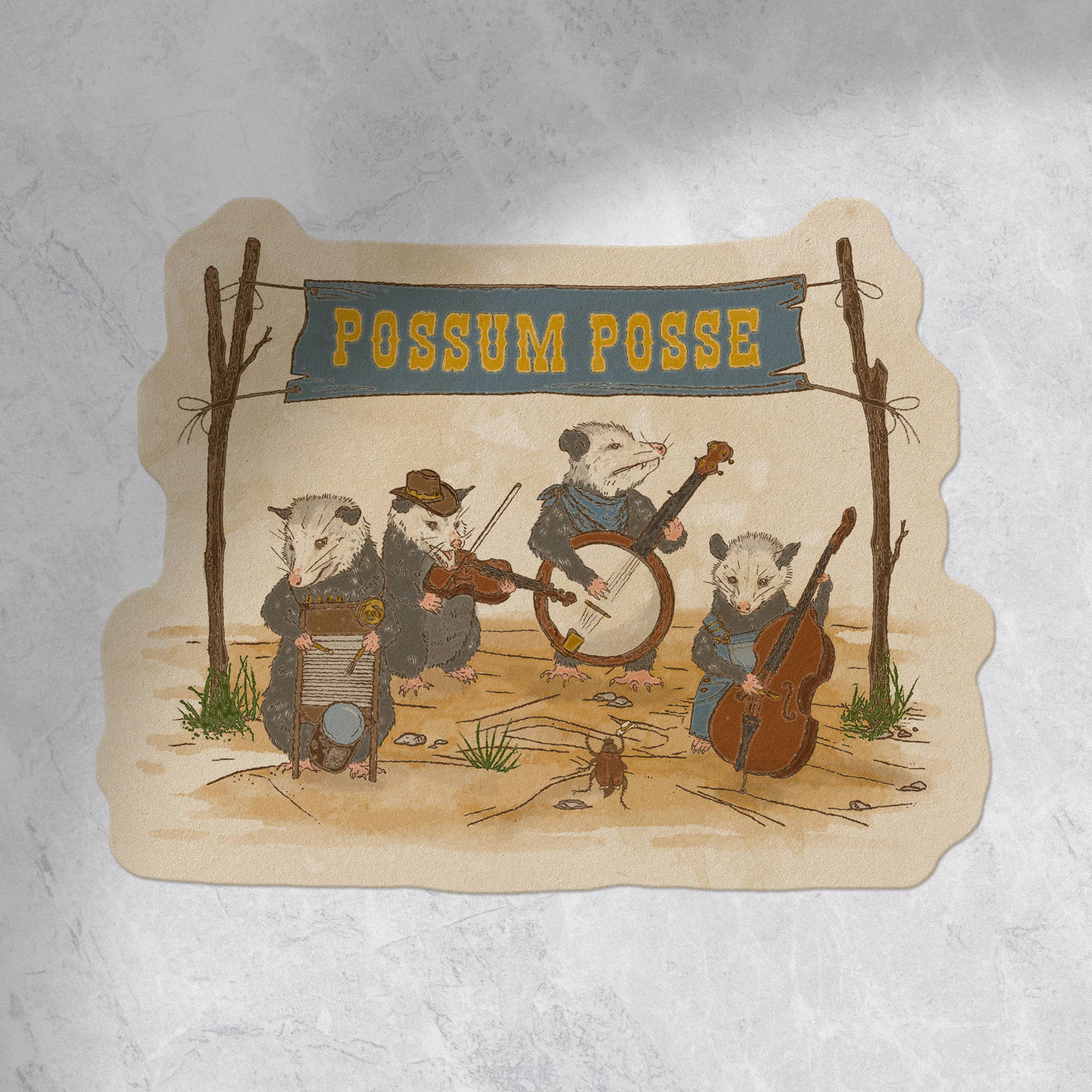 Possum Posse Sticker – Rala | Knoxville Gifts + Local Art